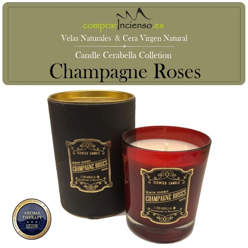 Velas naturales CERABELLA Champañe Roses comprarincienso.es ...